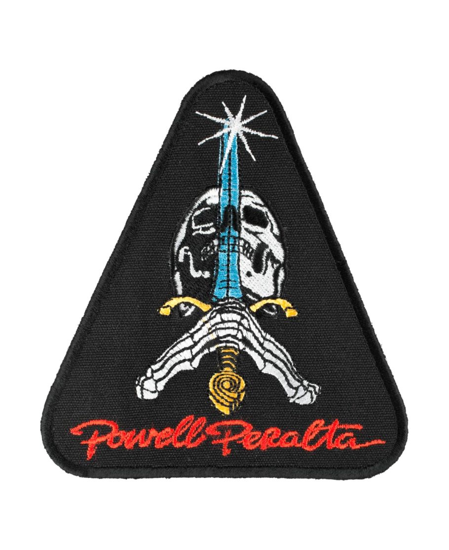 Parche Powell Peralta Skull & Sword 3.5" Negro Mission Surf Shop