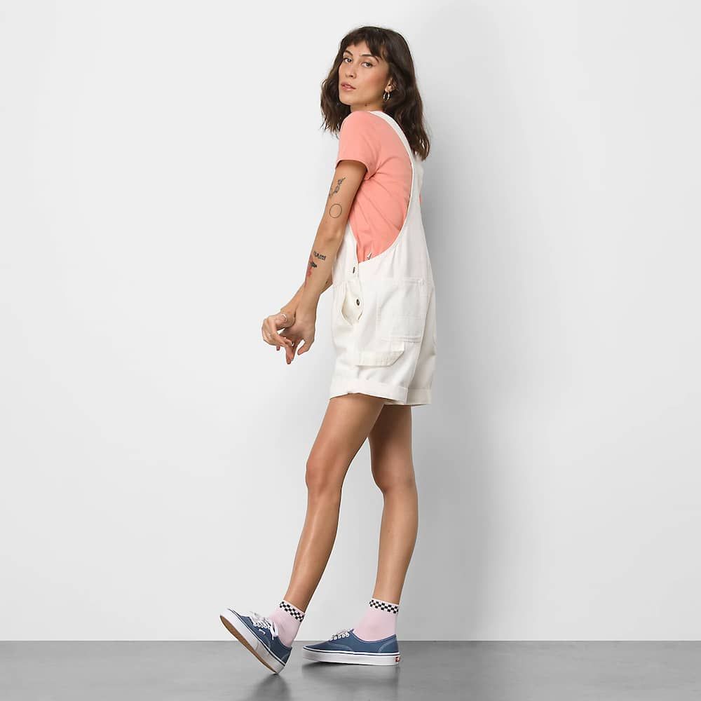 Peto corto Vans Ground Work Blanco Mujer