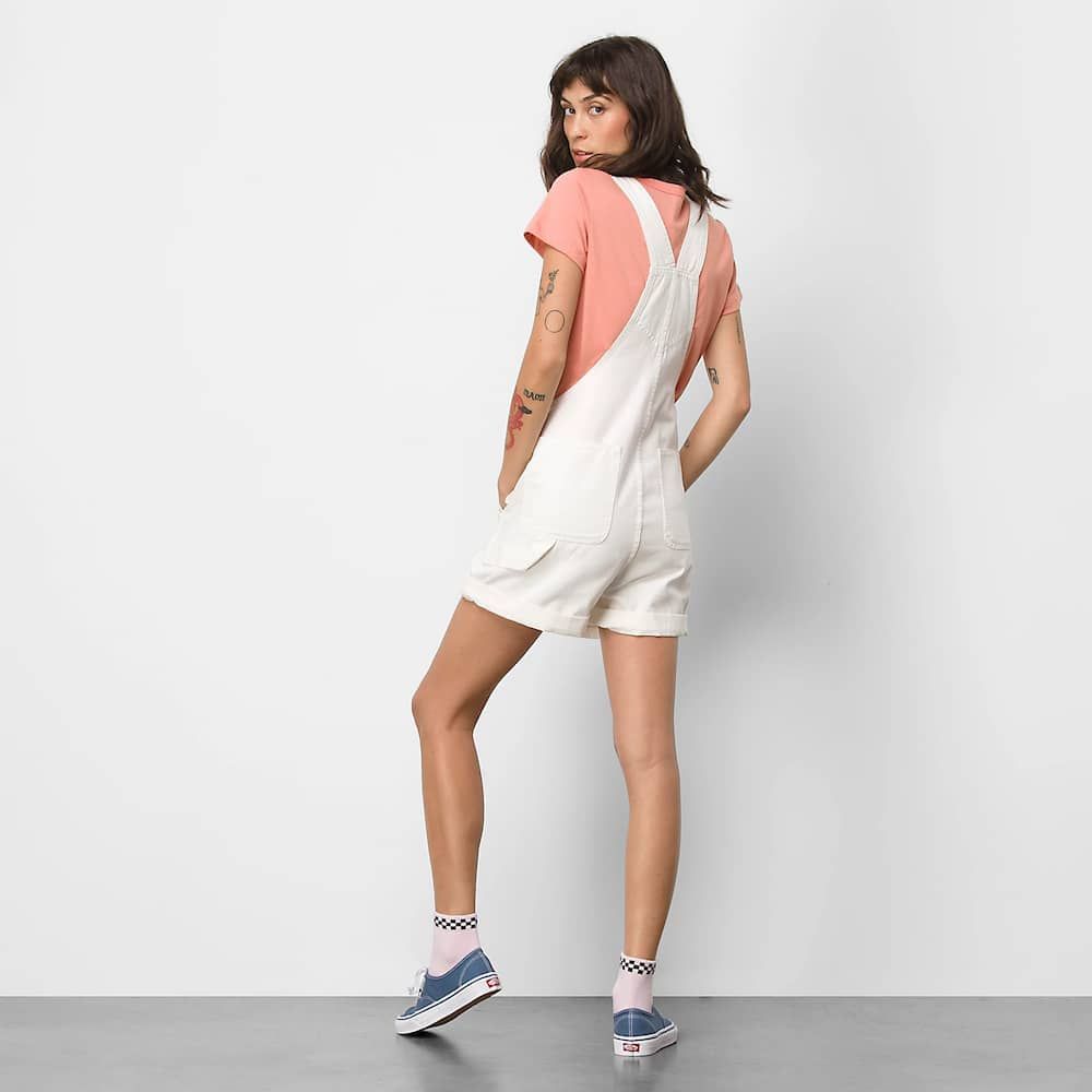 Peto corto Vans Ground Work Blanco Mujer